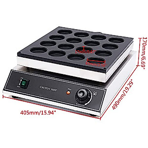 DYRABREST Commercial Electric Red Bean Cake Baker, Nonstick Waffle Maker Machine, 110V Stainless Steel Waffle Iron Maker, with Temperature and Time Control for Restaurant, Cafe Tea Shop, Snack Bar