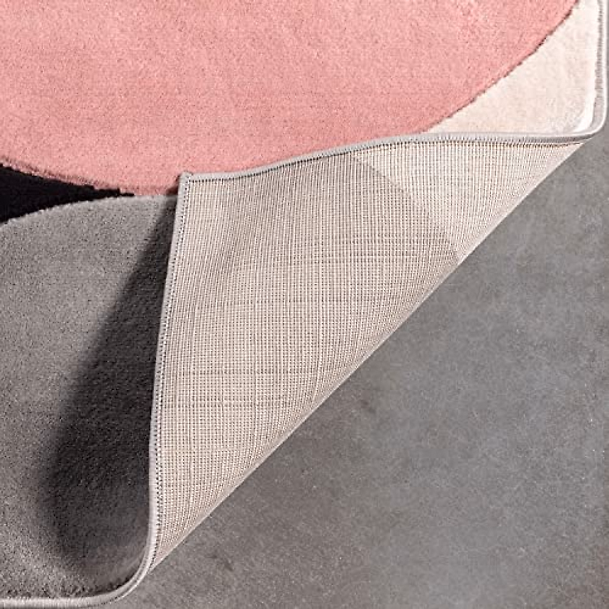 Well Woven Good Vibes Helena Blush Pink Modern Geometric Shapes 7 ft 10 in x 10 ft 6 in Texture Area Rug