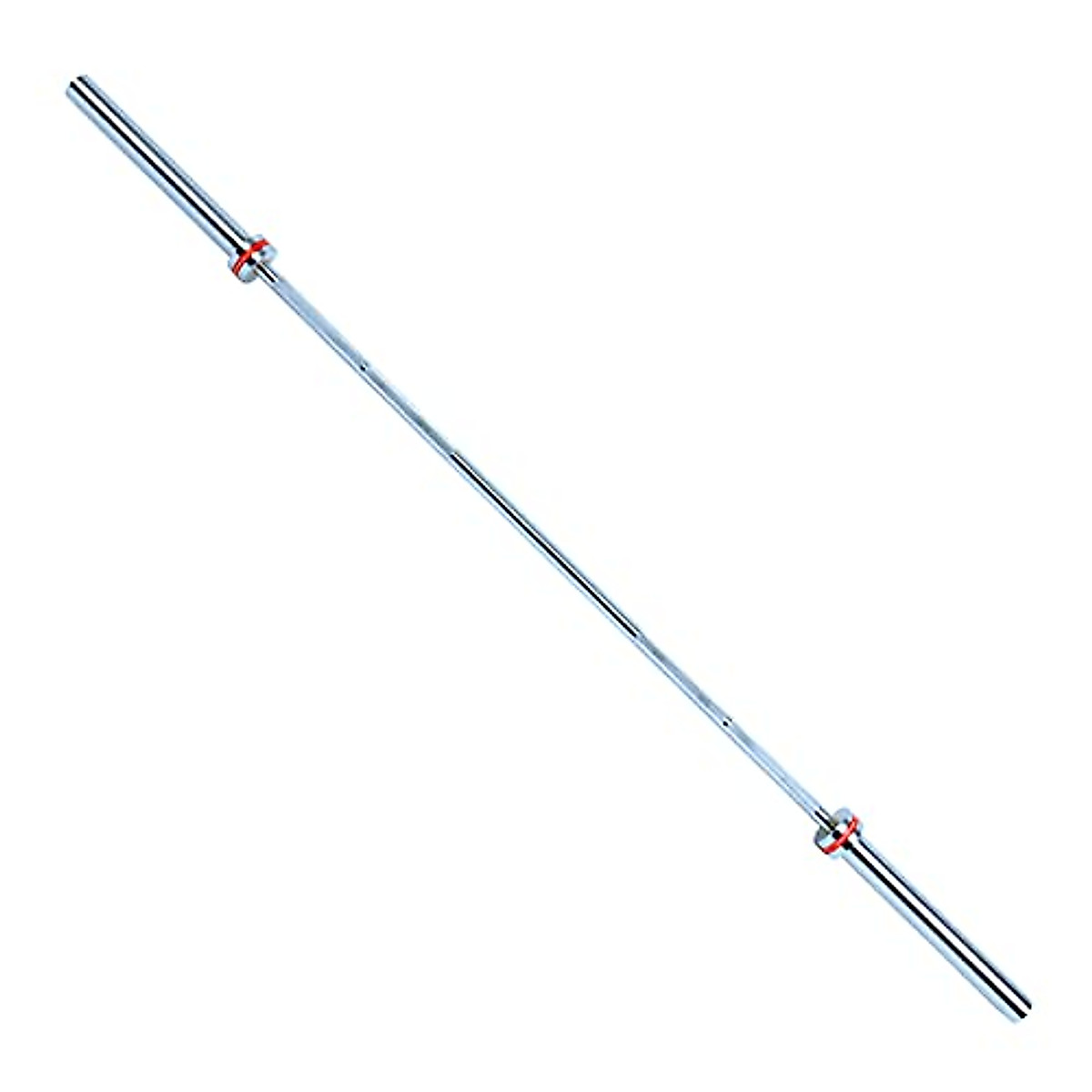 Sunny Health & Fitness 86" 1500 lbs Capacity Olympic Bar, Small with Shark Clamp Lock Collars for Olympic Barbells