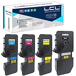LCL Compatible Toner Cartridge Replacement for Kyocera TK-5242 TK5242 TK-5242K TK-5242C TK-5242M TK-5242Y 1T02R70US0 1T02R7CUS0 1T02R7BUS0 1T02R7AUS0 (4-Pack Black Cyan Magenta Yellow)
