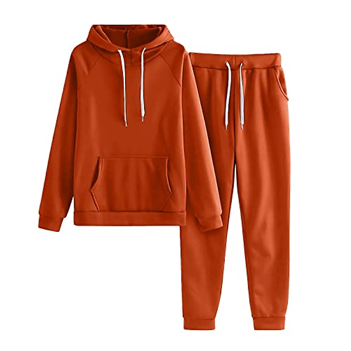 WZPIMT Women's 2 Piece Outfits Sweatsuit Cropped Hoodie Sweatshirt and Sweatpants Casual Cozy Tracksuit Lounge Sets tracksuit for women long H5-B, X-Large