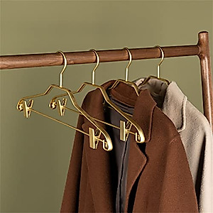 EYHLKM 5pcs Trouser Hangers Clothes Hanger Matte Aluminum Alloy Traceless Dress Pants Towel Hanger Wardrobe ( Color : D )