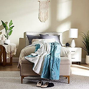 BELADOR Sherpa Fleece Queen Size Blanket for Bed - Fuzzy Warm Large Blankets - Anti-Static Soft Blanket, Fleece Blanket - Sherpa Throw Blankets & Throws for Sofa - 90x90 Inches