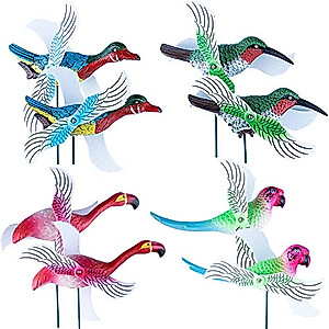 Wind Spinners Pinwheels Whirlygigs Hummingbird Lawn Garden Stakes Bird Decorations Cardinal Outdoor Decorative Yard Decor Patio Accessories Windmills Ornaments Plastic Art Christmas Whimsical Gifts
