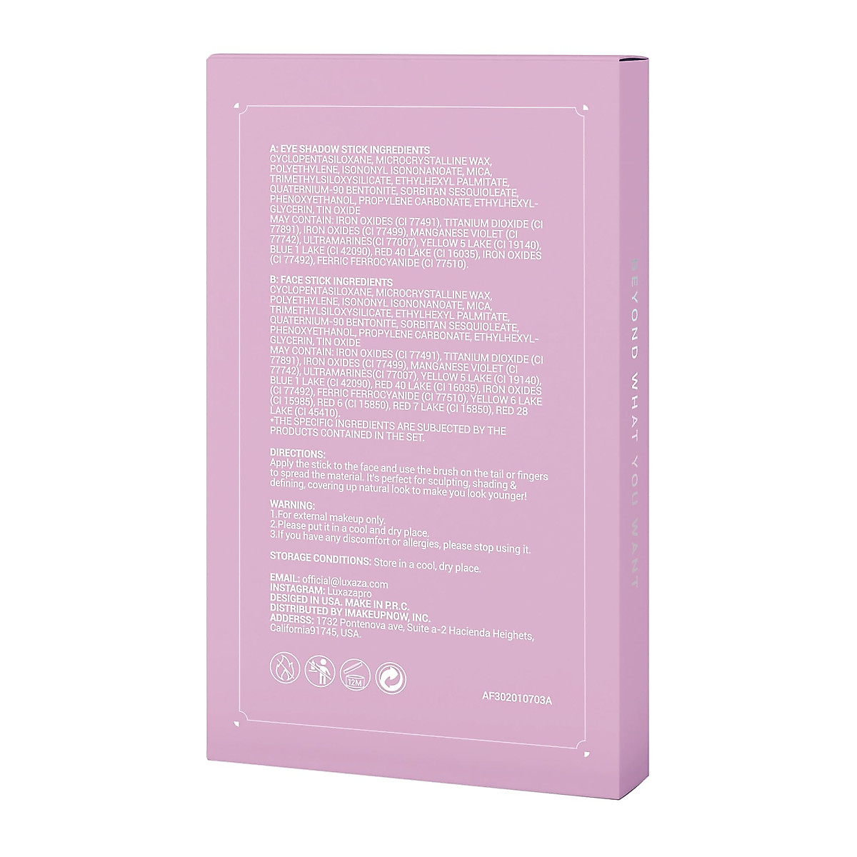 LUXAZA 3PCS Cream Eyeshadow Stick, Neutral Metallic And Brown Eye Shadow Pencil Crayon Brighten Up Your Makeup with a Long Lasting, Waterproof Formula