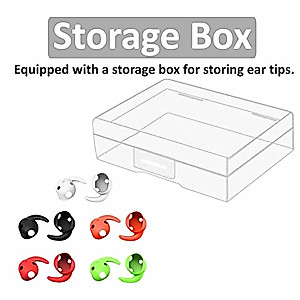 5 Pairs Compatible with Beats Studio Buds Ear Hooks Tips Holder, Anti-Slip Non-Slip Sport Outdoor Replacement Soft Silicone Eartips Wing Gel for Beat Studio Buds - Multicolor