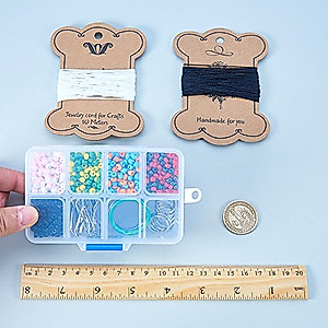 SUNNYCLUE 1 Box 1000+pcs DIY 10 Sets 4mm Seed Beads Kit Arts and Crafts for Include Keychain, Keyring & Lanyard Clips, Instruction Pony Beads Kit Christmas Gift Jewelry Making Paper Box Plastic Case