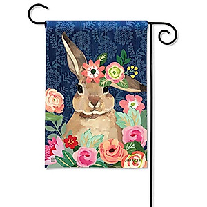 BreezeArt - Bunny Bliss Decorative Garden Flag 12x18 inch - Premium Quality SolarSilk - Made in the USA by Studio-M