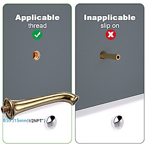 Enga Bright Gold Tub Spout, 8inch Extra Long Bathtub Faucet Wall Mount Brass Non Diverter Tub Filler