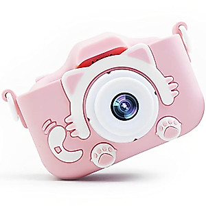 Kids Camera Toy USB Rechargeable HD Kids Camera with 400mAh Battery and 2 Inch LCD Screen Multifunctional Mini Children Video Camera with 6 Filter Effects for 3-8 Years Old Boys Girls(Pink)