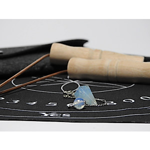 On The Fly Dowsing Kit with Pure Copper Rods and Rose Quartz Pendulum | to Start | Wooden Handles | Paranormal, Underground Resources, Answers to Questions | Made in USA