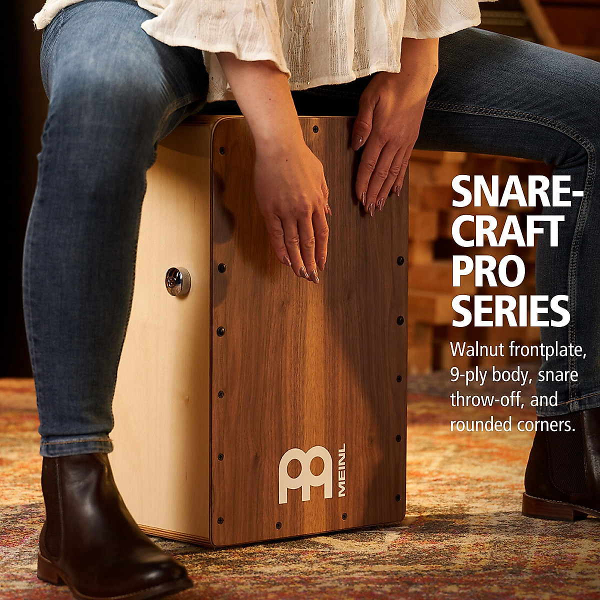 Meinl Percussion Snarecraft Professional Walnut Snare Cajon (SCP100WN)