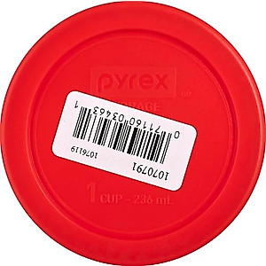 Pyrex Simply Store 1-Cup Single Glass Food Storage Container with Lid, Non-Pourous Glass Round Meal Prep Container with Lid, BPA-Free Lid, Dishwasher, Microwave, Oven and Freezer Safe