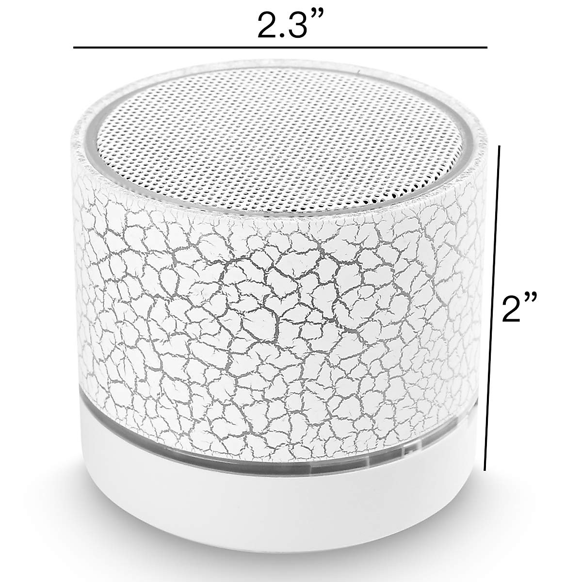 AICase Portable Mini Speaker, Super Bass Stereo Rechargeable Speaker with LED Lights