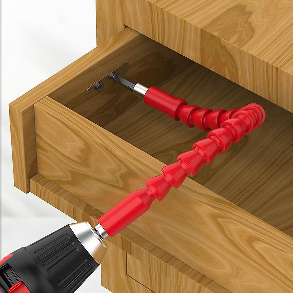 Super Bit, Superbit Screwdriver Flexible,Flexible Drill Bit Extension, Super Bit Bendable Tool, Suitable for all Electric Hand Drills (2 piece Black)