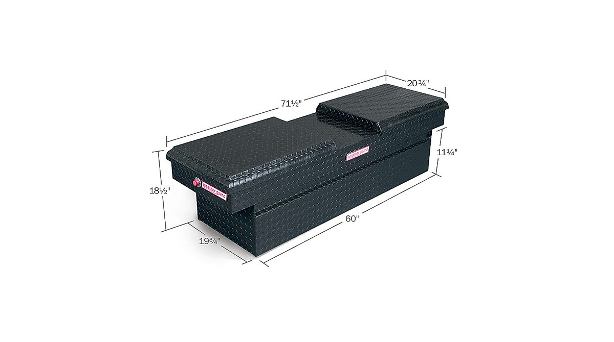 Weather Guard Aluminum Cross Box for Pickup Trucks - Secure & Weatherproof