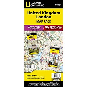 United Kingdom, London [Map Pack Bundle] (National Geographic Adventure Map)