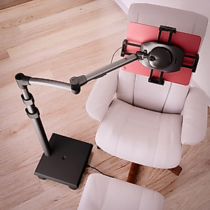 LEVO G2 Commercial Sturdy Egonomic Tablet Rolling Cart Stand with 60 Watt USB-C Charging Port for Most iPad Pro, Surface Pro, Amazon, Samsung, Kindle Touchscreens and More.