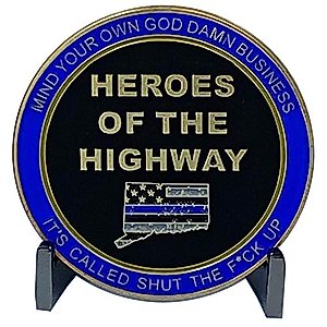 DL6-08 Heroes of The Highway Version 3 Dispensary Container CSP Challenge Coin Inspired by Connecticut State Police CT Trooper Matthew Spina