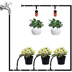 WISSXNA 300PCS Barbed Connectors Drip Irrigation Fittings Kit,Irrigation Connector for 1/4'' Tubing Garden Lawn Irrigation(Single barbs,End Plug,Barbs, Elbows Fittings,4-Way Connector,Tees,Coupling)