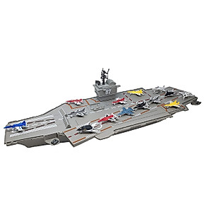 30 Inch Aircraft Carrier with Sound Effects and Light Up Runway (14 Fighter Jets)