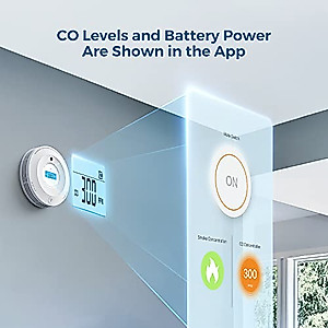 AEGISLINK Wi-Fi Combination Smoke and Carbon Monoxide Detector with LCD Display & Replaceable Battery, Compatible with TuyaSmart & Smart Life App, SC-WF240