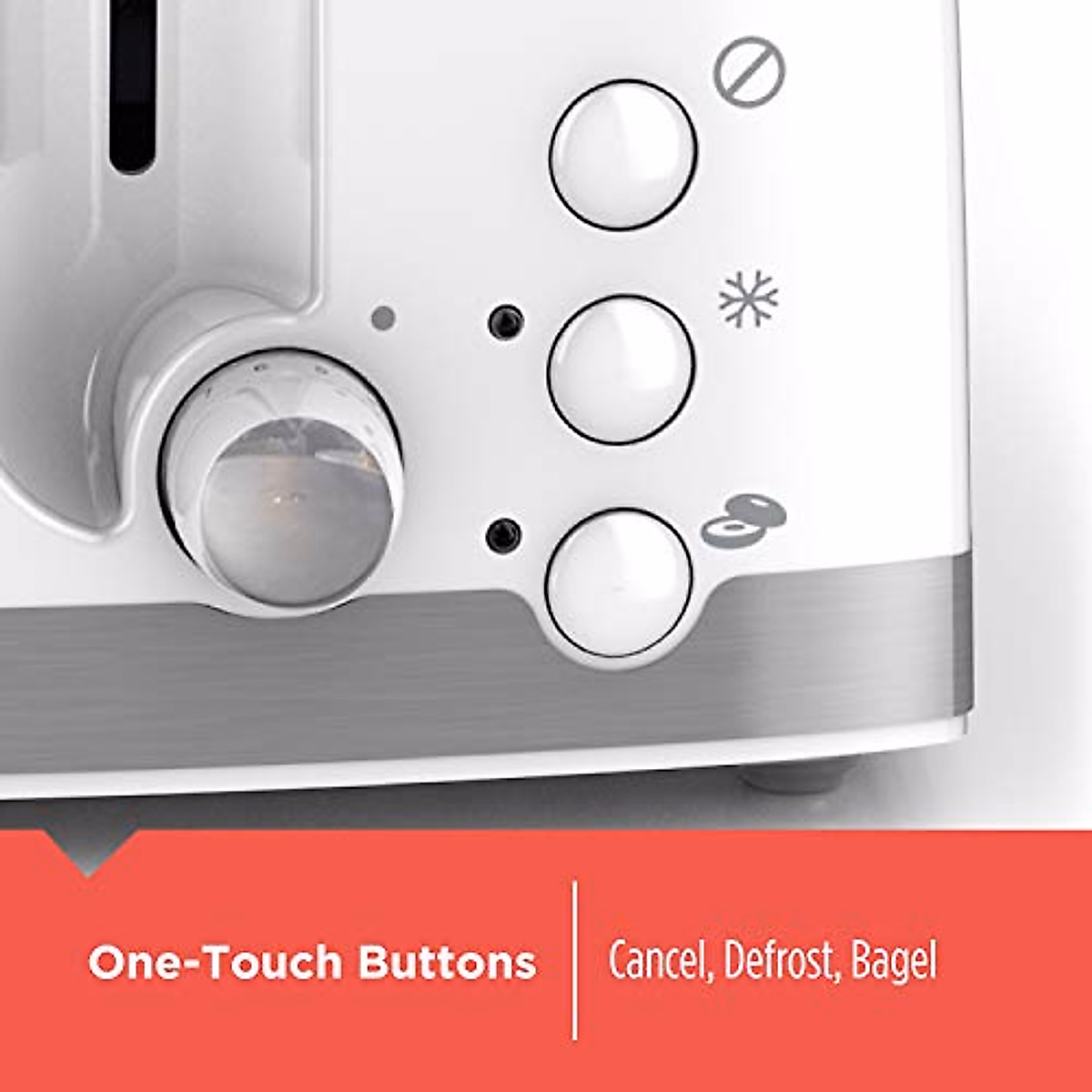 BLACK+DECKER Honeycomb Collection 4-Slice Toaster with Premium Textured Finish, TR1450WD, White