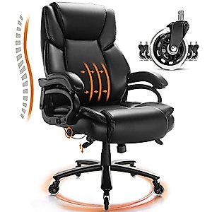 Waleaf Home Office Chair 500lb, Executive Desk Chair with High Back,Heavy Duty Task Computer Chair with Tilt Lock.Ergonomic Adjustable Swivel Chair with Wide Seat