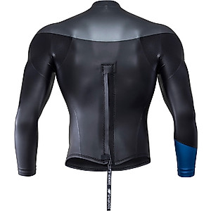HO Syndicate Dry-Flex L/S Top Mens Wetsuit Black/Steel Blue Sz L
