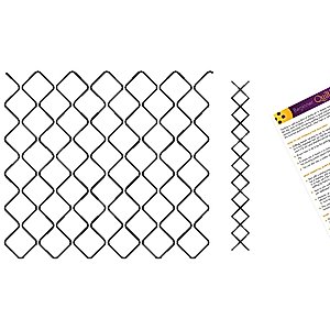 Quilting Stencils for Machine and Hand Quilting - 2 Quilting Stencils for Background, Border Patterns - Mock Crosshatch, Cross Hatch Border Plastic Quilt Stencil Set with Guide