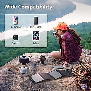 [Upgraded]BigBlue 3 USB-A 28W Solar Charger(5V/4.8A Max), Portable SunPower Solar Panel Charger for Camping, IPX4 Waterproof, Compatible with iPhone 11/XS/XS Max/XR/X/8/7, iPad, Samsung Galaxy LG etc.