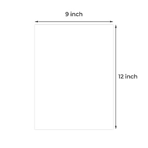 Frametory, 9x12 White Uncut Picture Mat Boards, Backing Boards for Frames, Photos, Crafts - Pack of 12