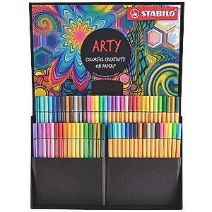 Pen Set - STABILO Arty Creative Set - Pack of 68 - Point 88 & Pen 68 - Fineliners & Fiber-Tip Pens - Assorted Colors