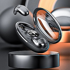 HIDRUO Invisible Sleep Wireless Earphone Ipx5 Waterproof, Ear Buds Wireless Bluetooth Earbuds, True Wireless Earbuds Sense-Free to Wear Bluetooth 5.3 with Wireless Charging Case (Skin Color)