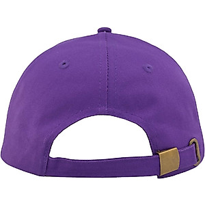 TSSGBL Classic 100% Cotton Structured Baseball Hats Adjustable Men Women Plain Blank Basic Team Workout Ball Caps -Purple