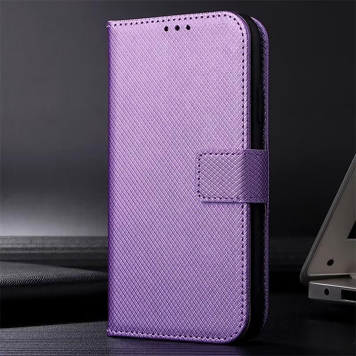 Phone Case for Oppo Reno2 F, Leather Wallet Case for Oppo Reno2 F Non-Slip PU Leather Cover, Flip Folio Book Phone Cover for Oppo Reno2 F Case Purple