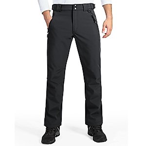 33,000ft Men's Winter Snow Ski Fleece Lined Pants Warm Waterproof Softshell Insulated for Snowboard Outdoor Work Hiking