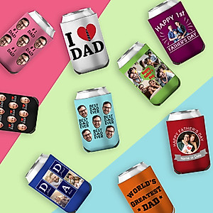 Custom Can Beer Coolers Sleeve 1-150 Bulk Personalized Insulated Beverage Bottle Holder with Photo Image Logo Text for Party Wedding Birthday