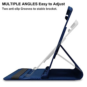 Case for Samsung Galaxy Tab A 8.0 inch 2017 Tablet (SM-T380 SM-T385),360 Degree Rotating Stand Case Full Protective Cover,with Stylus Pen,Screen Film (Deep Blue)