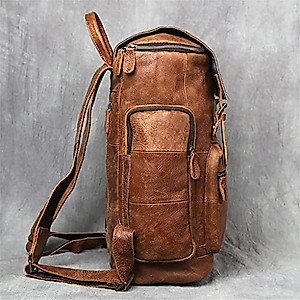 FEER Genuine Leather Backpack First Layer Cowhide Backpack Leisure Travel Bag Large Capacity Laptop Bag For 16inch