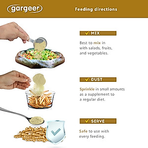 Gargeer 2oz Desert/Grassland Tortoise Food Supplement, Flower Salad Mix Topper. Supercharge Appetite, Health & Immune System. Complete Diet, Rich with Vitamins, Made in The USA. Enjoy!