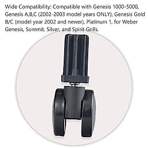 6414 Caster Wheel with Caster Insert Compatible with Weber, Genesis 1000-5000, Genesis A,B,C (2002-2003), Genesis Gold B/C (2002 and Newer), Platinum 1, Summit, Silver, Spirit Gas Grills