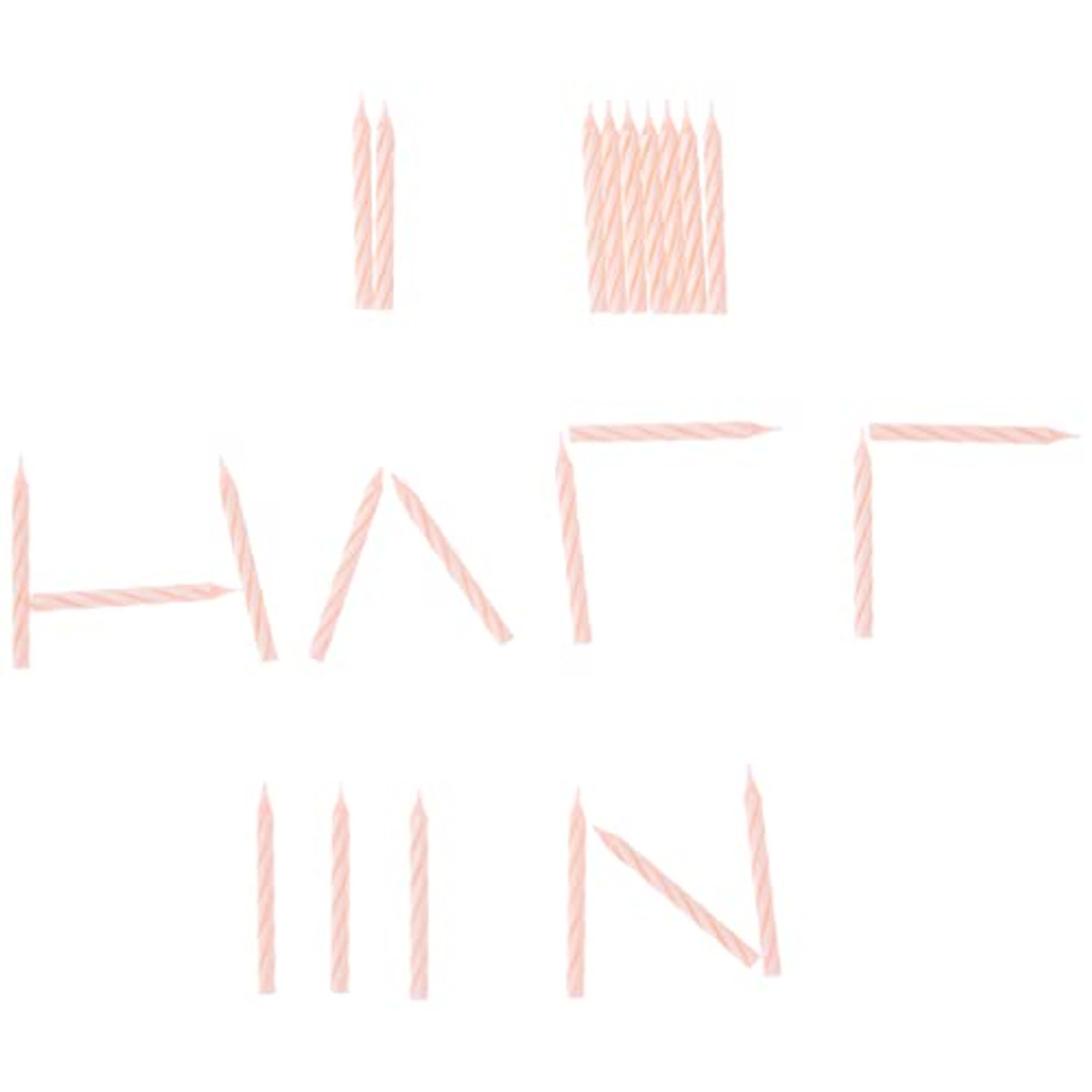 Unique Stripes Party Candles, 2.5", Pink