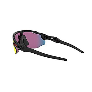 Oakley Men's OO9442 Radar EV Advancer Rectangular Sunglasses, Polished Black/Prizm Road, 38 mm