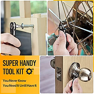 Right Angle Screwdriver Tools Gifts: Mini Ratcheting 90 Degree Offset Screwdriver Bit Set EDC Gear Angled Screwdriver for Small Spaces Sewing Machine Supplies Gift for Man Woman Mom Dad Her Birthday