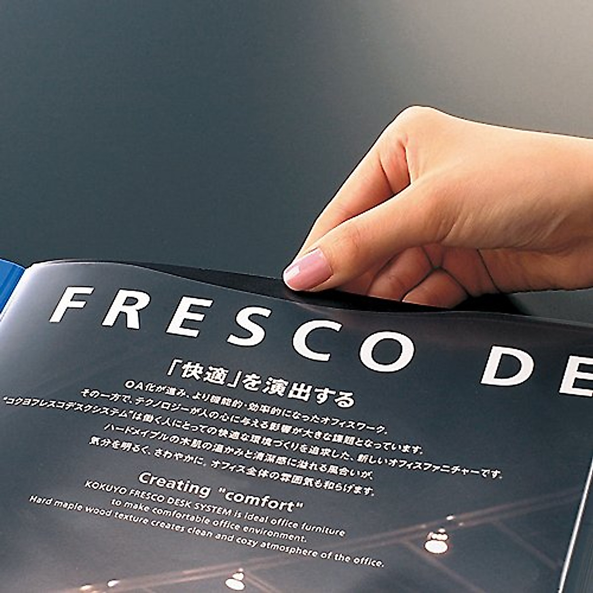 Kokuyo 20 Pockets Binder with Plastic Sleeves 8.5"x11" (Blue), Wave-Cut Expandable Art Portfolio Folder with Clear Sheet Protectors, 40 Pages of Presentation Display Book. ((RA-T560B)