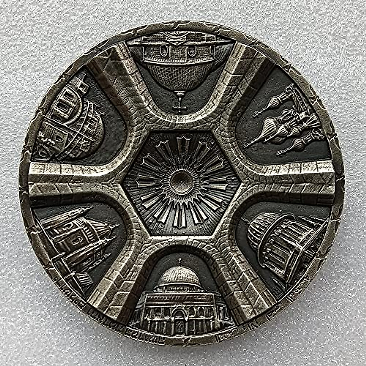 大铜章收藏者协会 2021 China 88MM White Copper Medal World Civilization Sanctum Jerusalem Medal