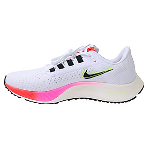 NIKE Women's Running Shoe, White Black Football Grey Pink Blast, 11
