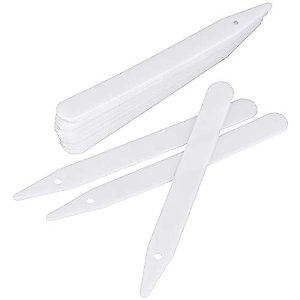 KINGLAKE 100 Pcs 6 Inch Thick Plastic Plant Garden Labels Nursery Garden Labels Stake Tags Plant Name Tags Waterproof Plant Tags Plant Identification Stakes Tags for Seedling,Vegetable White