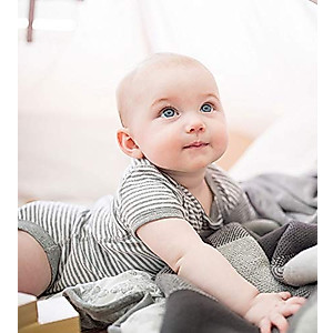 Burt's Bees Baby baby boys Bodysuits, 5-pack Short & Long Sleeve One-pieces, 100% Organic Cotton infant and toddler rompers, Heather Grey Prints, 0-3 Months US